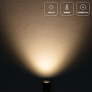 URTOM 2 Pack Indoor Spotlight LED Up Lights for Plant 120V Floor Spot Lights Accent Light Indoor Uplighting Warm White Spotlight Lamp Accent Lighting LED Uplight, 5.9 FT Plug Cord with Foot Switch