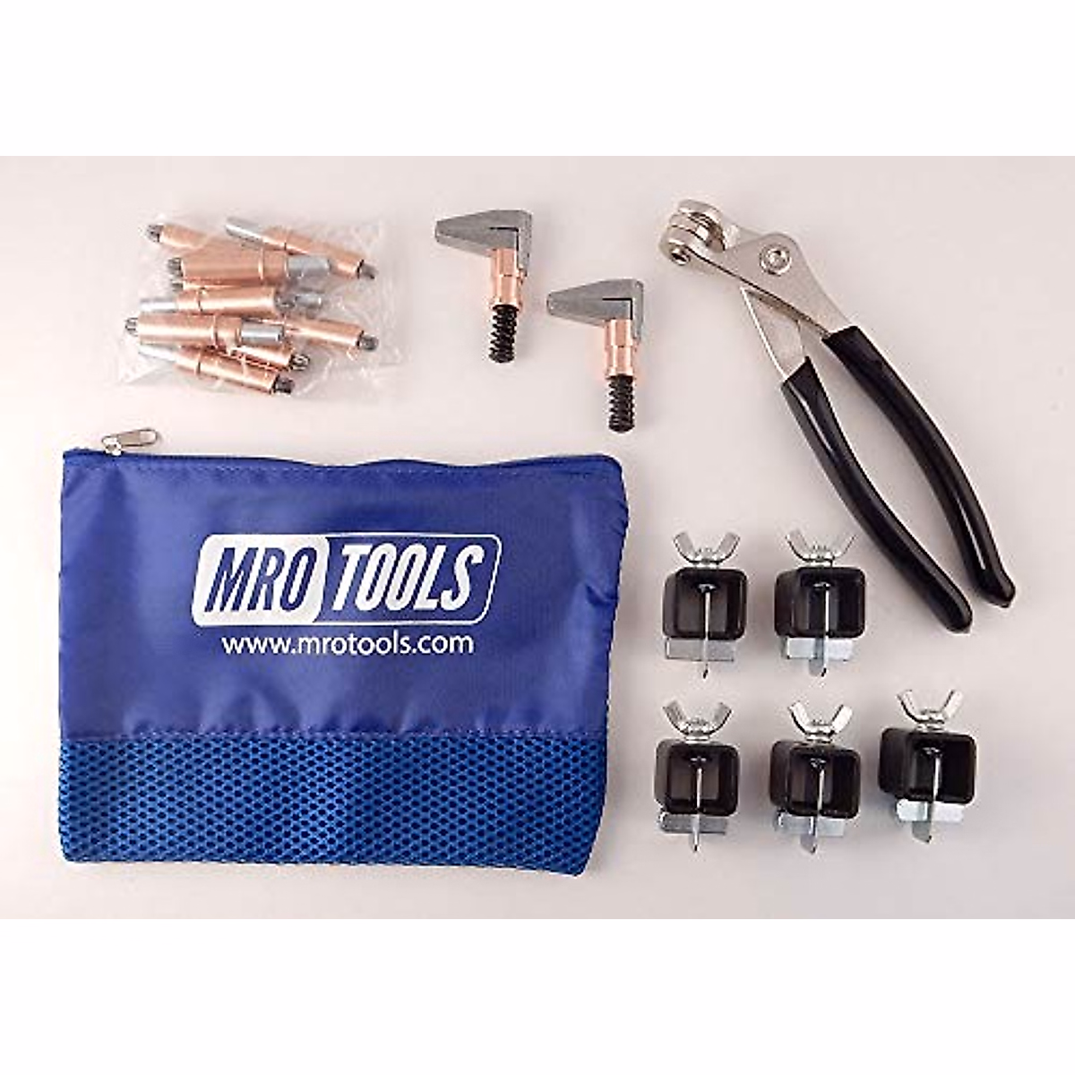 MRO TOOLS 1/4 Cleco Fastener Temporary Rivet, Welder's Clamp Auto Body Repair Kit (K6S10-1/4)