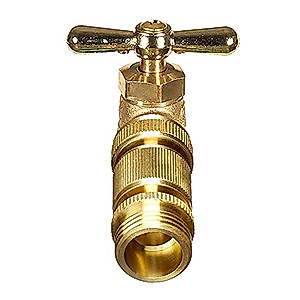 KECOFLY Garden Hose Quick Connect Solid Brass Quick Connector Male and Female Garden Hose Fitting Easy Connect Water Hose Connectors 3/4 inch GHT (2 Sets)