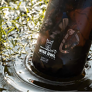 Wise Owl Outfitters Waterproof Dry Bag Backpack - Thick, Durable Water Bag for Kayaking, Camping, Boating, Beach and Outdoor Water Sports - Black Clear, 5L