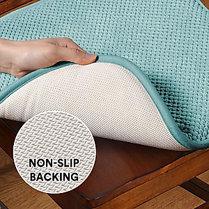 Turquoize Non Slip Memory Foam Seat Chair Cushion Pads Honeycomb Premium Comfort Memory Foam Chair Pads/Cushions with Ties - Seat Cover 16" x 16" Chair/Seat Cushion Pad, 2 Pack, Navy