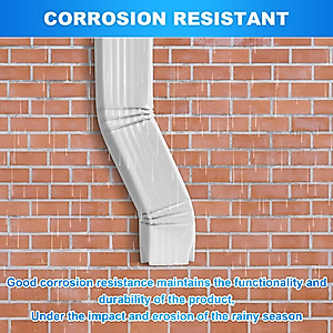 Gutter Downspout Elbow Style B (offset=3) Zig Zag Elbows 2” x 3” White Aluminum S-shape