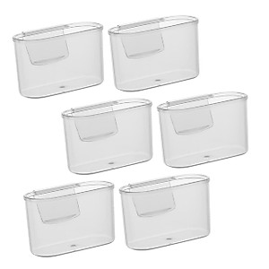 FUNOMOCYA 6Pcs Refrigerator Side Box Clip Storage Containers Small Hanging Sauce Organizer for Fridge Space Saving Fridge Bins for Condiments Kitchen Organizer