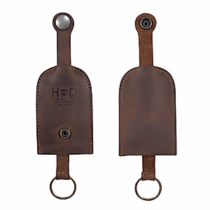 Hide & Drink, Leather Key Holder/Keychain/Key Case/Cover, Handmade Includes 101 Year Warranty :: Bourbon Brown