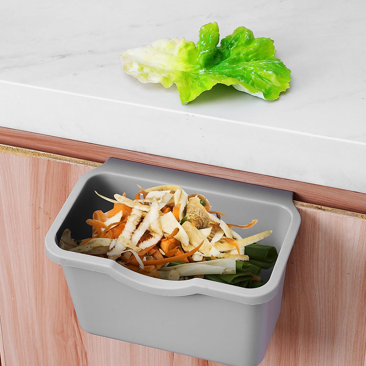 EXCEART Rv Kitchen Trash Can Kitchen Garbage Bin Trash Container Kitchen Compost Bucket Small Hanging Trash Can Under Sink Garbage Can Kitchen Garbage Bucket Cabinet Door Waste Bin Plastic