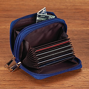 Fox Valley Traders RFID Zip Around Wallet, Blue