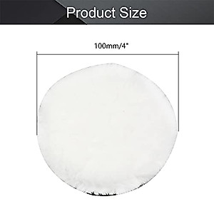 Utoolmart 4" Wool Polishing Pad Hook and Loop Buffing Wheel for Car Auto Orbital Polisher Buffer 2Pcs