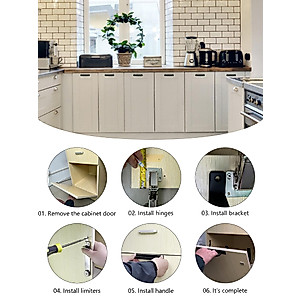 ZRD Tilt Out Trash Can Cabinet DIY Kit for Single Cabinet, Pet Proof Hidden Trash Can Cabinet Conversion Kit, Suitable for Kitchen, Bathroom, Living Room, and Dining Room