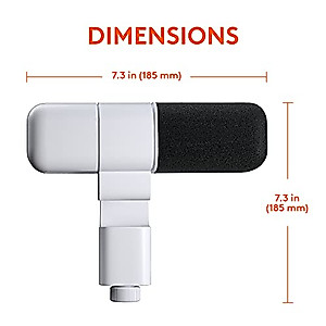 Logitech for Creators Blue Sona Active Dynamic XLR Broadcast Microphone for Streaming, Podcasting and Content Creation, ClearAmp Active Preamp, Dual-Diaphragm Capsule, Internal Shockmount - Off White