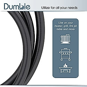 Dumble 18 Feet Low Pressure Propane Quick Connect Hose Extension - 3/8 Inch Female Flare and 1/4 Inch Male Quick Connect for RV, Camper, BBQ Grill, Propane Tank, Heater, and Firepits