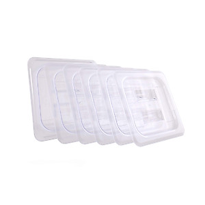 Hakka 1/6 Size Polycarbonate Food Pans Lid&Cover,Clear - Pack of 6