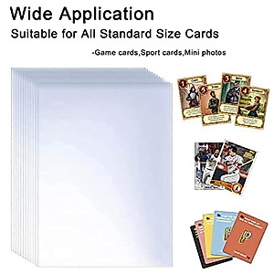 100 Pcs Soft Trading Card Sleeves, Top Loading Penny Card Sleeves for Standard Cards 2.5" X 3.5"，Ultra-Clear Card Protector for Game Cards, Baseball,Sports Cards,Mini Photos