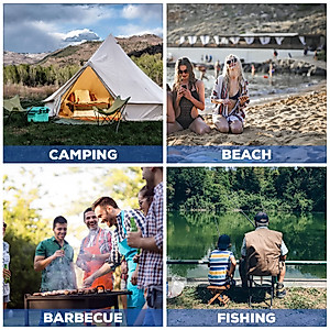 LEBLEBALL Folding Camping Table, Portable Folding Table with Storage Bag, Adjustable Aluminum Camping Table for Outdoor Picnic, Beach, Backyard, BBQ, Patio, Fishing, Black