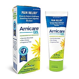 Boiron Arnicare Gel for Soothing Relief of Joint Pain, Muscle Pain, Muscle Soreness, and Swelling from Bruises or Injury - Non-greasy and Fragrance-Free - 2.6 oz