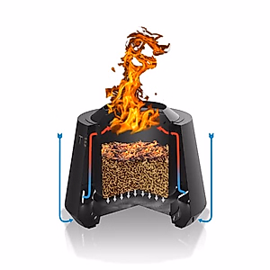 Pit Boss Grills Smokeless Fire Pit, Black Sand, (10842)