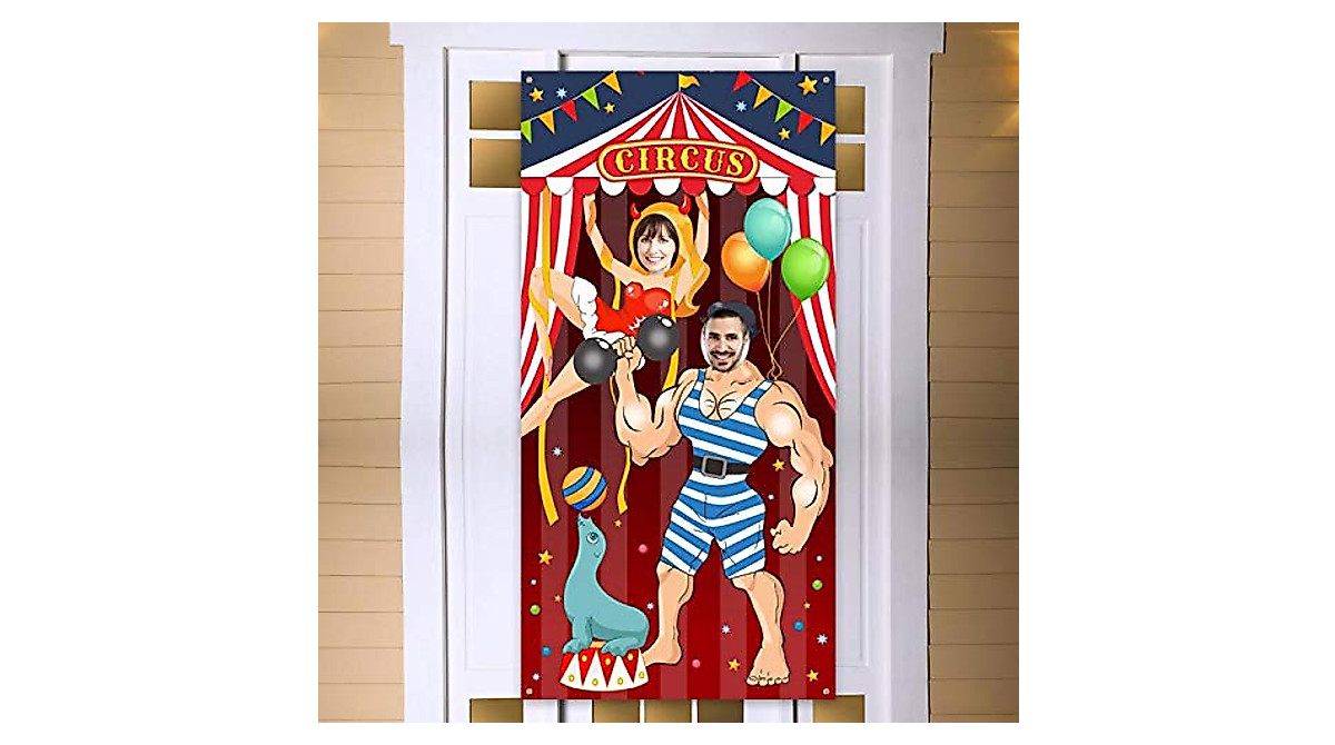 Large Carnival Circus Photo Door Banner & Party Decor