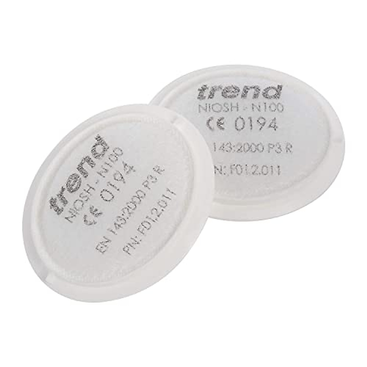 Trend Replacement N100 Filters (1 Pair) for the Trend Air Stealth Half Mask, HEPAC Filtration, NIOSH N100, APF10 x WEL, STEALTH/1