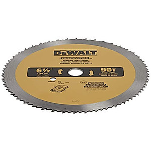 DEWALT Circular Saw Blade, 6 1/2 Inch, 90 Tooth, Vinyl Cutting (DW9153)