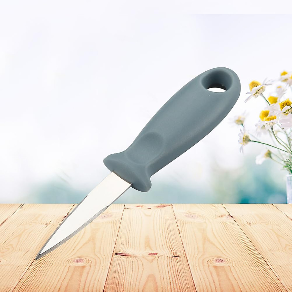 Cabilock Oyster Clam Shucking Knife Stainless Steel Oyster Shucker with Plastic Handle Non-slip Oyster Opener Seafood Opening Tools for Shellfish