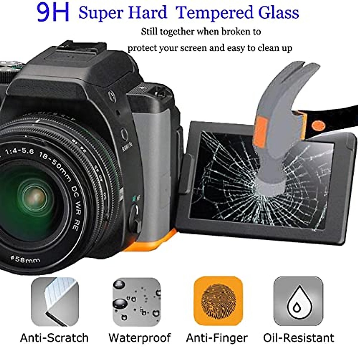 debous Screen Protector for Fujifilm X-S20 X100T X100F X-E2 X-E2S （not for X100V）, Anti-finger Optical Tempered Glass for Fuji XS20 X100T X100F XE2 XE2S Digital Camera (3 pack)