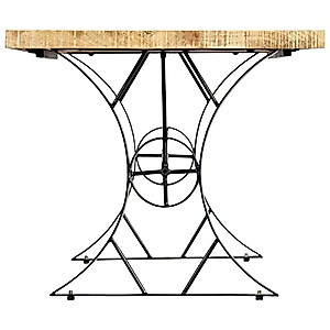 Tidyard Dining Table 70.9 x 35.4 x 29.9 Inch Solid Mango Wood Wooden Dinner Table for Kitchen, Bistro, Home Furniture