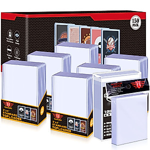 150 Count TopLoaders Card Sleeves and 200 Count Clear Soft Sleeves for Trading Card, Protective Sleeves Holder Fit for Stardard Cards, Baseball Card, Sports Cards, MTG, Yugioh