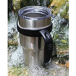 Fking Tumbler Handle for Yeti 30 oz Rambler Cup, Reaplacment Holder Grip for Rtic Mug, Sic, Ozark Trail and more Tumbler Mugs, BPA FREE (Black)