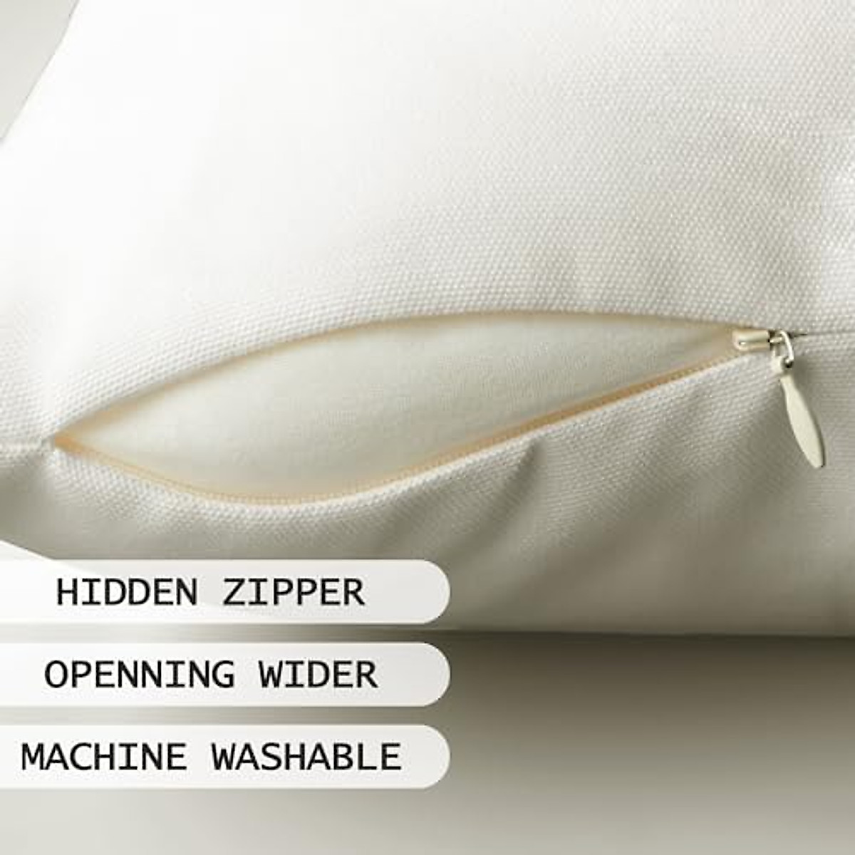 ADFLOOD Christmas Pillow Covers 12X20 Joy Christmas Garland Decorative Throw Pillows Decoration Holiday Party Red Cushion Case for Home Couch Sofa