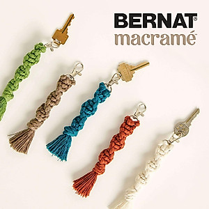 Bernat Macrame Taupe Yarn - 3 Pack of 250g/8.8oz - Cotton - #6 Super Bulky - Knitting, Crocheting & Crafts