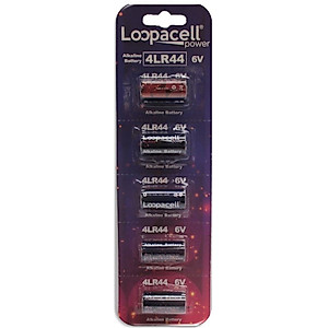 5 Loopacell 4LR44 / 476A / PX28A / A544 / K28A / L1325 6V Batteries