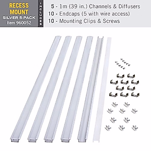 Armacost Lighting 960052 Recessed Mounting Channel, Aluminum