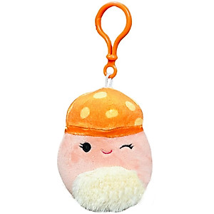 Squishmallow Official Kellytoy Food Squad Dessert Collectible Pillow Soft Animal Collection (Alba Orange Mushroom, 3.5 Inch Clip)