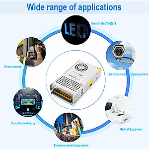 BOSYTRO 12V 50A 600W DC Switching Power Supply, Universal Regulated Switching AC110V/220V (SMPS), 12 Volt Power Supply for LED Strip Light, CCTV Camera Security System,Computer Project