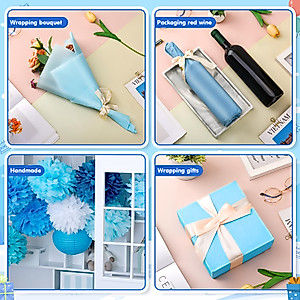 Hlonon 100 Sheets Blue Tissue Paper Bulk for Gift Bags, 20x12 Inches Tissue Paper Wrapping Paper Christmas Weddings Birthday Showers Arts Craft Party Favor Decoration
