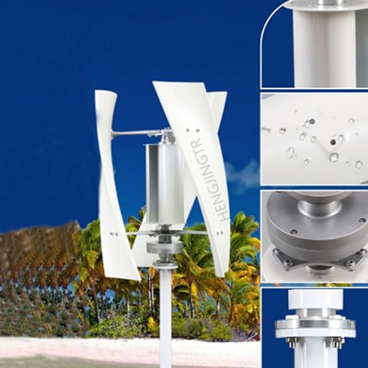 HENGJINGTR DC 12V-48V 1000W Wind Turbine Generator Kit with Charge Controller Windmill Power Vertical Wind Turbine Wind Generator & Controller for Hybrid Solar Wind System,12v