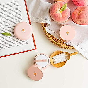 SKINFOOD Peach Cotton Multi Finish Powder 15g - Peach Extract & Calamin Powder Contained Sebum Control Silky Powder for Oily Skin, Sweet Peach Scent with Baby Skin