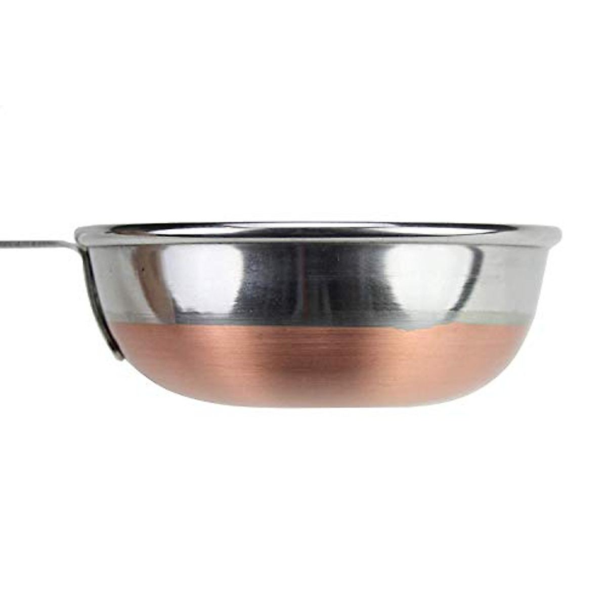 Khandekar Stainless Steel Spice Heating Tadka Frying Pan with Copper Bottom and Red Handle - 11 inch (28 cm)