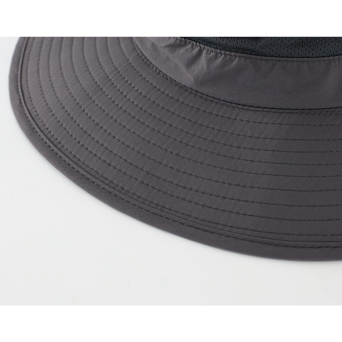 Home Prefer Outdoor UPF50+ Mesh Sun Hat Wide Brim Fishing Hat with Neck Flap (Dark Gray)