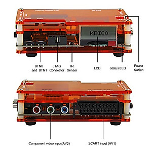 SODIAL Ossc Hdmi Converter Kit for Retro Game Console 1 2/ One 360/Atari Series/Dreamcast/Sega Series and So On(EU Plug) Orange