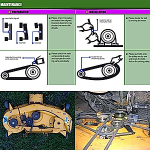 WEPECULIOR Lawn Mower Deck Blades Cutting Tranmission Drive Belt for Cub Cadet 954-0642,Troy Bilt,MTD 754-0642, 954-0642,Toro 112-0933,Wright Mfg. 71460096,Hustler 784322 5/8" x138" Made with Kevlar