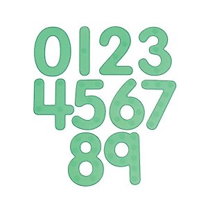 TickiT SiliShapes Dot Numbers - Set of 10 - Transparent Silicone Numbers with Corresponding Dots to Count - Teach Numbers, Counting and Subitizing