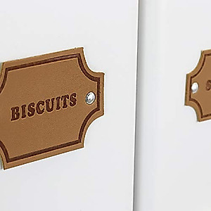 Megachef Storage and Organization Food and Coffee Canister Set Collection, 5 Piece, Matte White