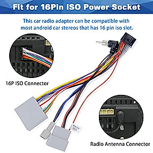Fiegromech Radio Stereo Wiring Harness Replacement for Honda CRV 2007-2011 and Honda Civic 2008-2011, 16 Pin ISO Car Radio Power Speaker Cable with Antenna Adapter