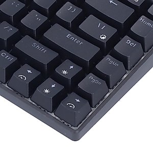 ASHATA TypeC Wired Gaming Keyboard, Portable 84 Keys Type‑C Backlight Gaming/Office Keyboard for PC/Laptop, Blue Switch (Black Blue axis Mixed Light)