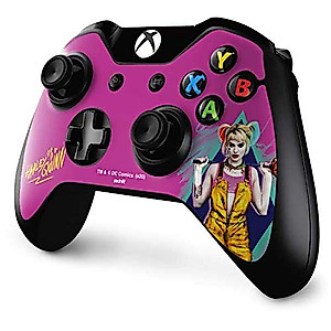 Skinit Decal Gaming Skin Compatible with Xbox One Controller - Officially Licensed Warner Bros Fierce Harley Quinn Design