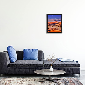 HUKONHEP 11x15 Black Picture Frames, Composite Wood Frame with Plexiglass, Horizontal and Vertical for Wall Mounting