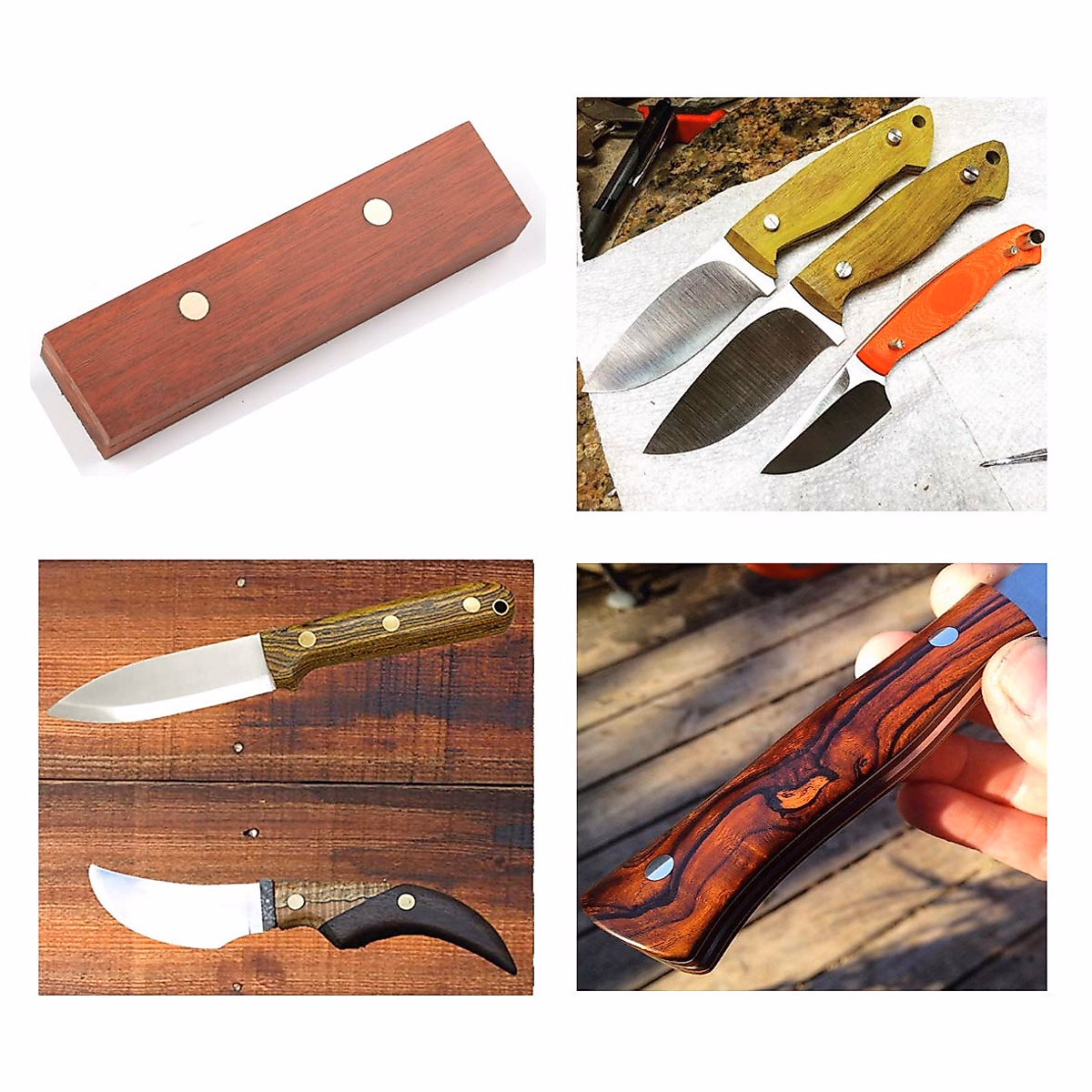 Brass Corby Bolts Fasteners, EDC Knives Maker Pivot Pin Rivets,DIY Knife Handle Studs Screws,Pack of 10 (8mm)