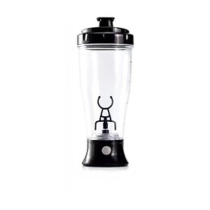 Electric Protein Shaker, Blender Bottle for gym or preworkout, Shaker Water Bottle with Action-Rod Wire Mixer, drink mixer, Shaker Bottles for Protein Mixes With Storage 16oz (black)