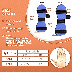 Scurnhau Resting Hand Splint, Functional Hand Brace, Wrist & Finger Night Immobilizer, Hand Support for Tendinitis, Arthritis, Carpal Tunnel Syndrome, Stroke Hand, Fit for Left and Right Hand-S/M