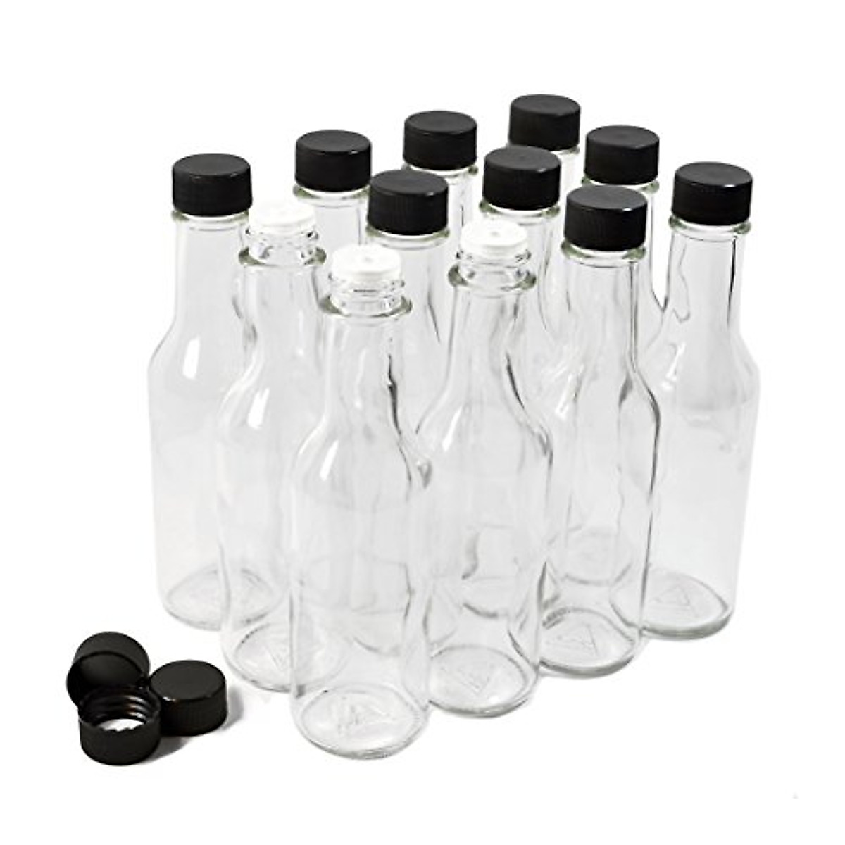 nicebottles Hot Sauce Bottles, 5 Oz - 12 Pack